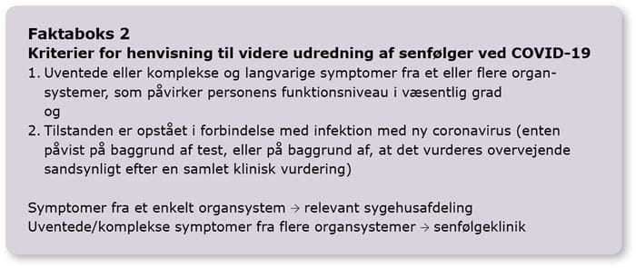 Håndtering af senfølger ved COVID-19 i almen praksis - Månedsbladet ... Håndtering af senfølger ved COVID-19 i almen praksis - Månedsbladet ...